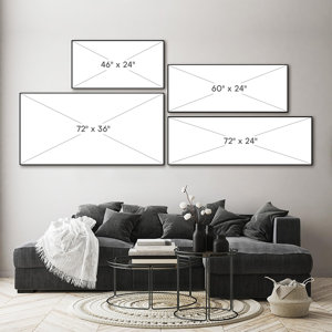 SIGNLEADER Modern Geometric Stripe Abstract Pattern Illustrations Extra Large Framed Wall Art ...